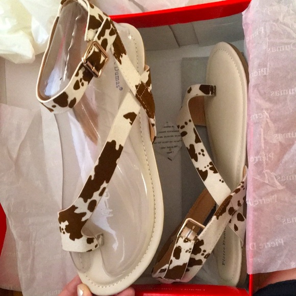 Pierre Dumas | Shoes | Cow Print Sandals | Poshmark